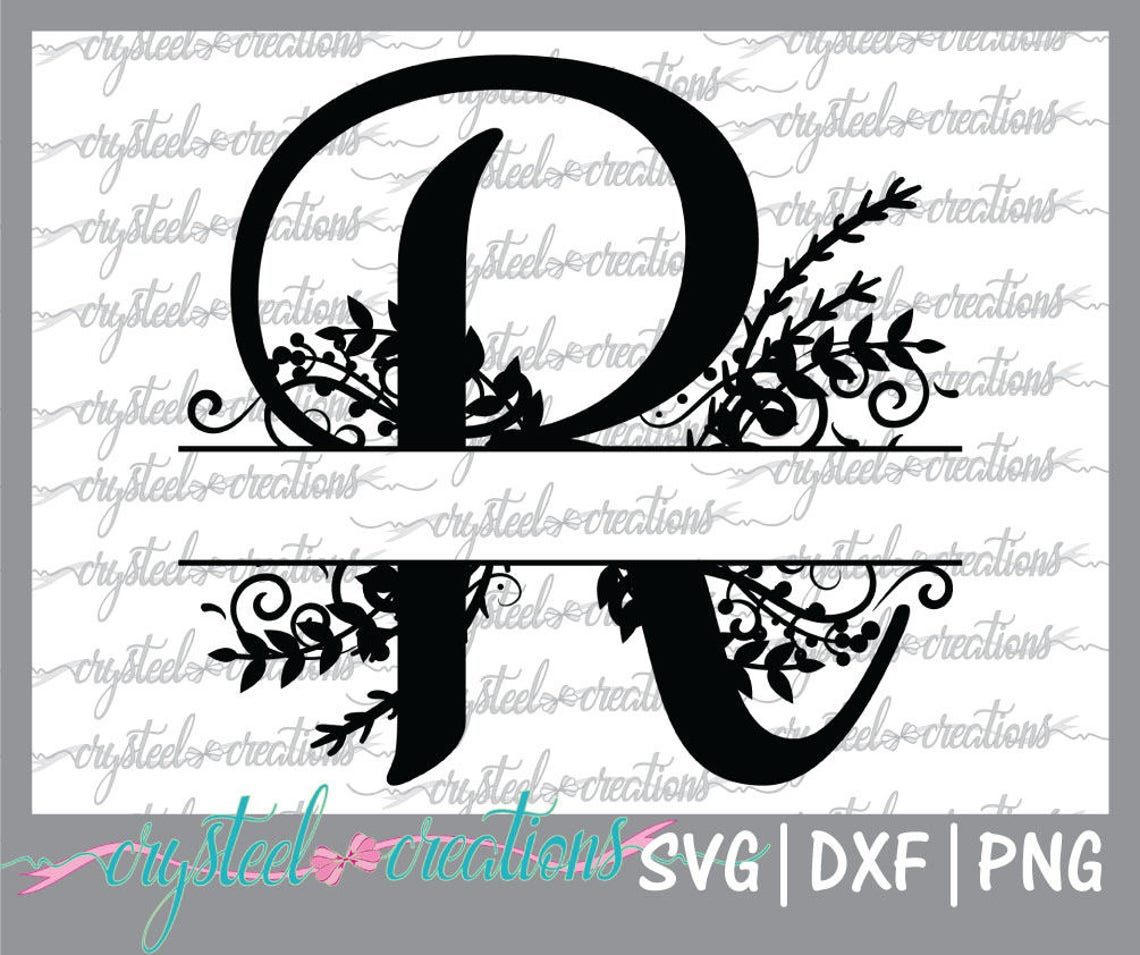 Letter R Split Monogram SVG PNG DXF Regal Split Alphabet | Etsy