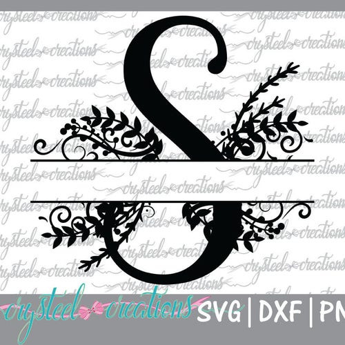 S-split Alphabet Letter Png-svg-pdf-dxf Monogram - Etsy
