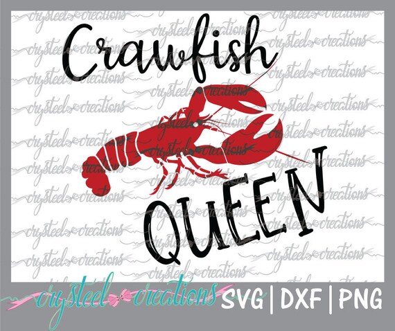 Crawfish Queen SVG PNG DXF Silhouette Design Vinyl Design - Etsy Singapore
