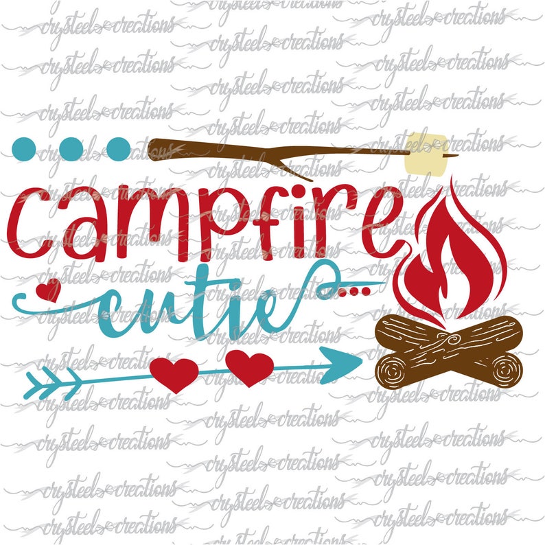 Campfire cutie SVG PNG DXF Silhouette Design Vinyl Design | Etsy