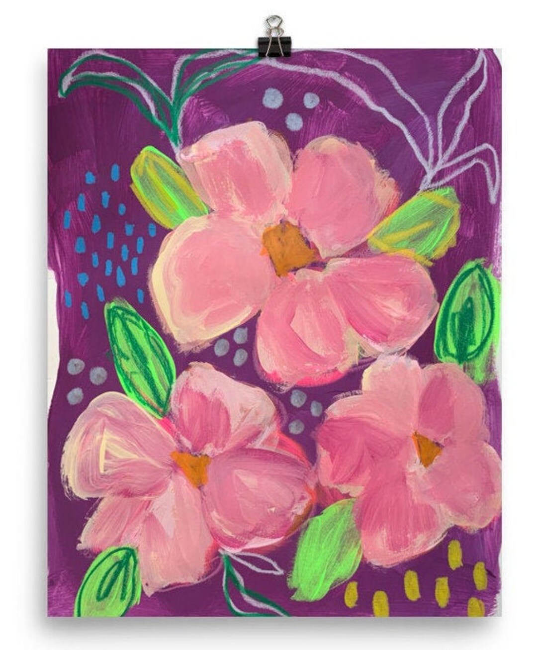 Abstract Flowers From Sketchbook Poster 8x10” - Etsy