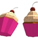 Cupcake Papercraft PDF Template, DIY Cupcake, 3D Origami, Paper Cupcake ...