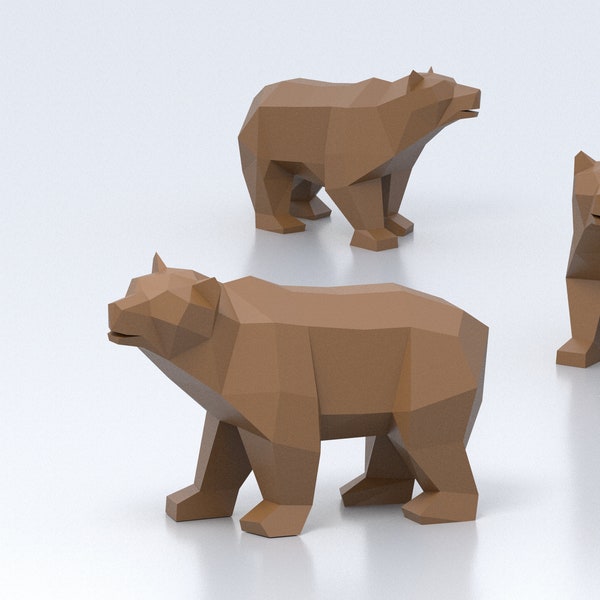 Papercraft Bear - Etsy