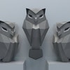 Papercraft 3D Owl Template, Printable PDF & SVG, Lowpoly Origami Bird ...