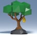 3d Papercraft Tree Template, Low Poly Paper Tree Template,diy Origami ...