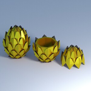 3D Papercraft Dragon Egg, Lowpoly Dragon Egg SVG Template, Paper Box ...