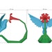 Papercraft 3D Hummingbird Template, SVG Template, Origami Paper Bird ...