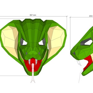 DIY Papercraft Snake Mask Template - Easy to Make Halloween Costume ...