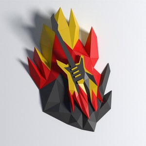 Papercraft 3D Guitar Template, SVG Template, Paper Guitar Digital PDF ...