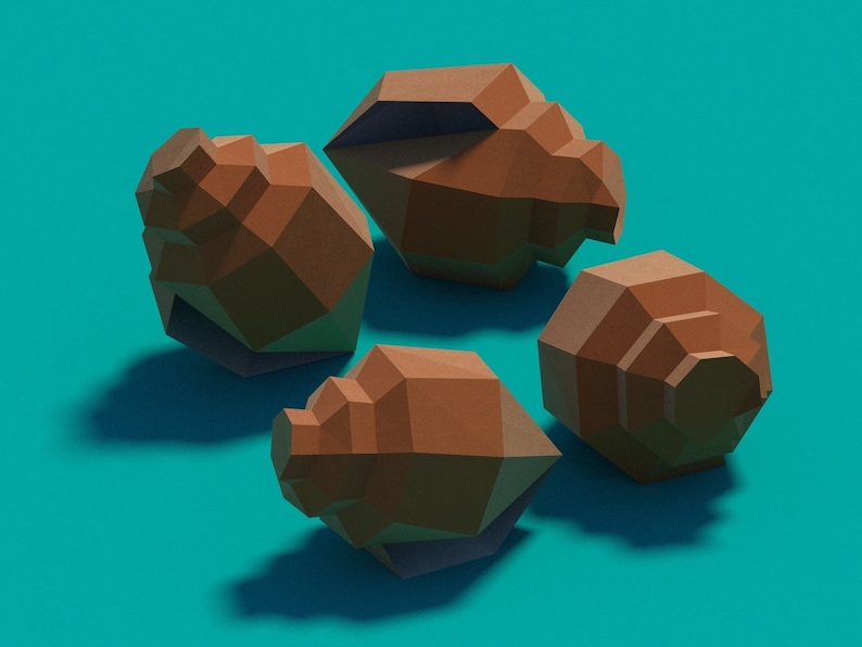 Papercraft PDF Template for Sea Shell Origami Paper - Etsy