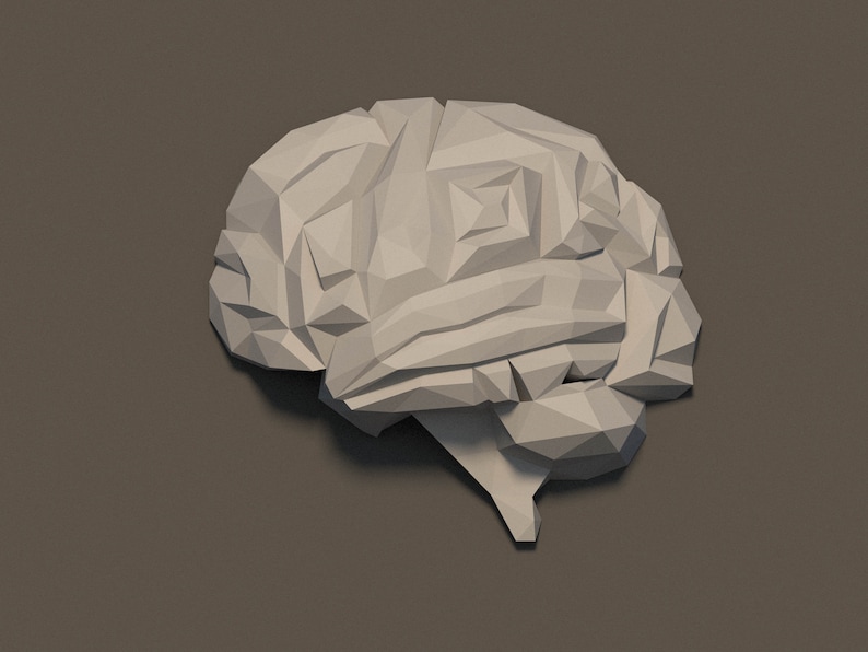 Papercraft 3d Brain Template, Paper Brain, Human Brain Halloween Decor ...