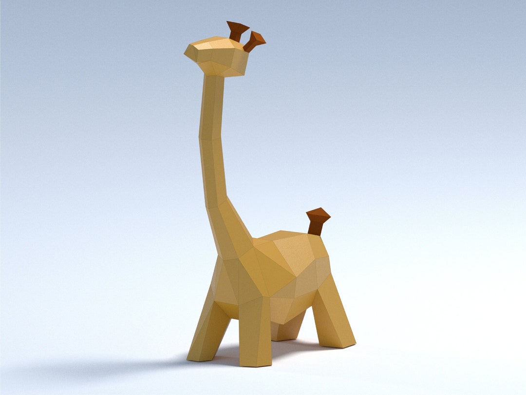 Papercraft 3D Giraffe Template, SVG Template, Paper Animal Digital PDF ...