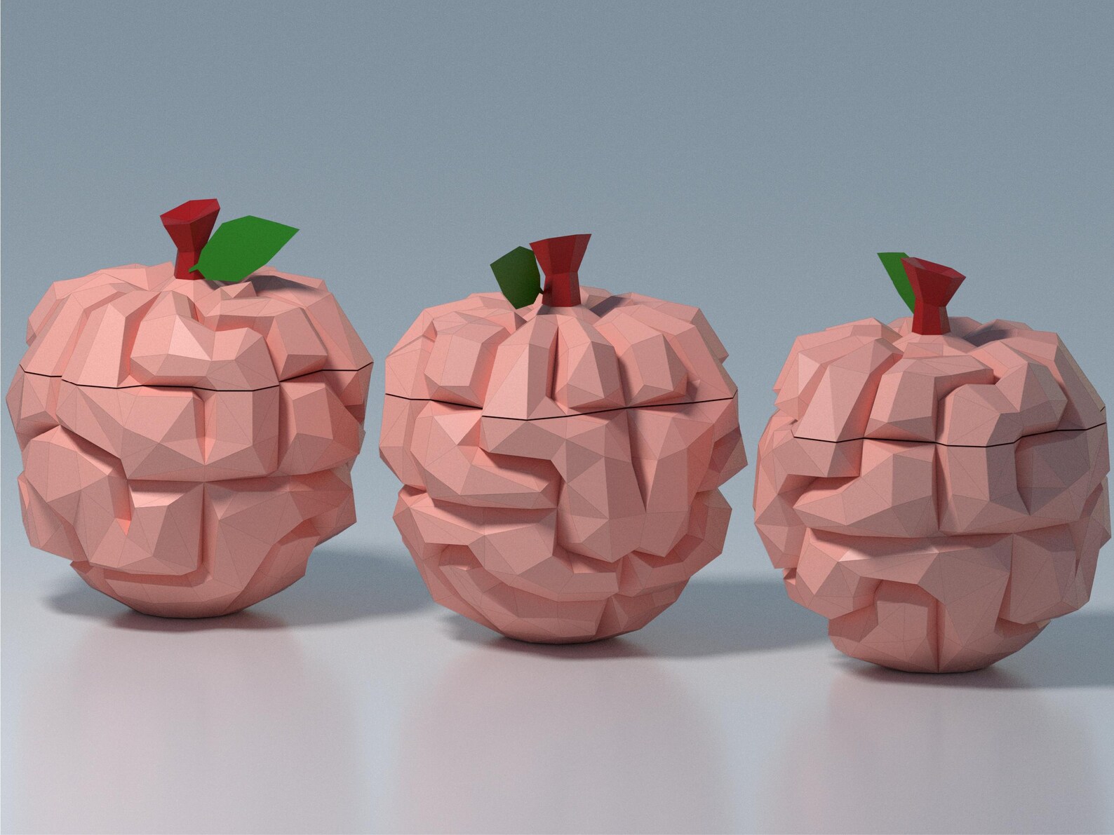 Papercraft 3d Brain Box Template, Paper Box, Halloween Brain Paper ...