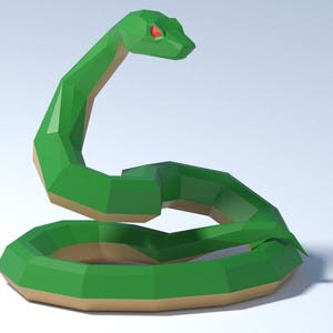 Papercraft Snake Digital PDF Template, DIY Paper Snake Template, New ...