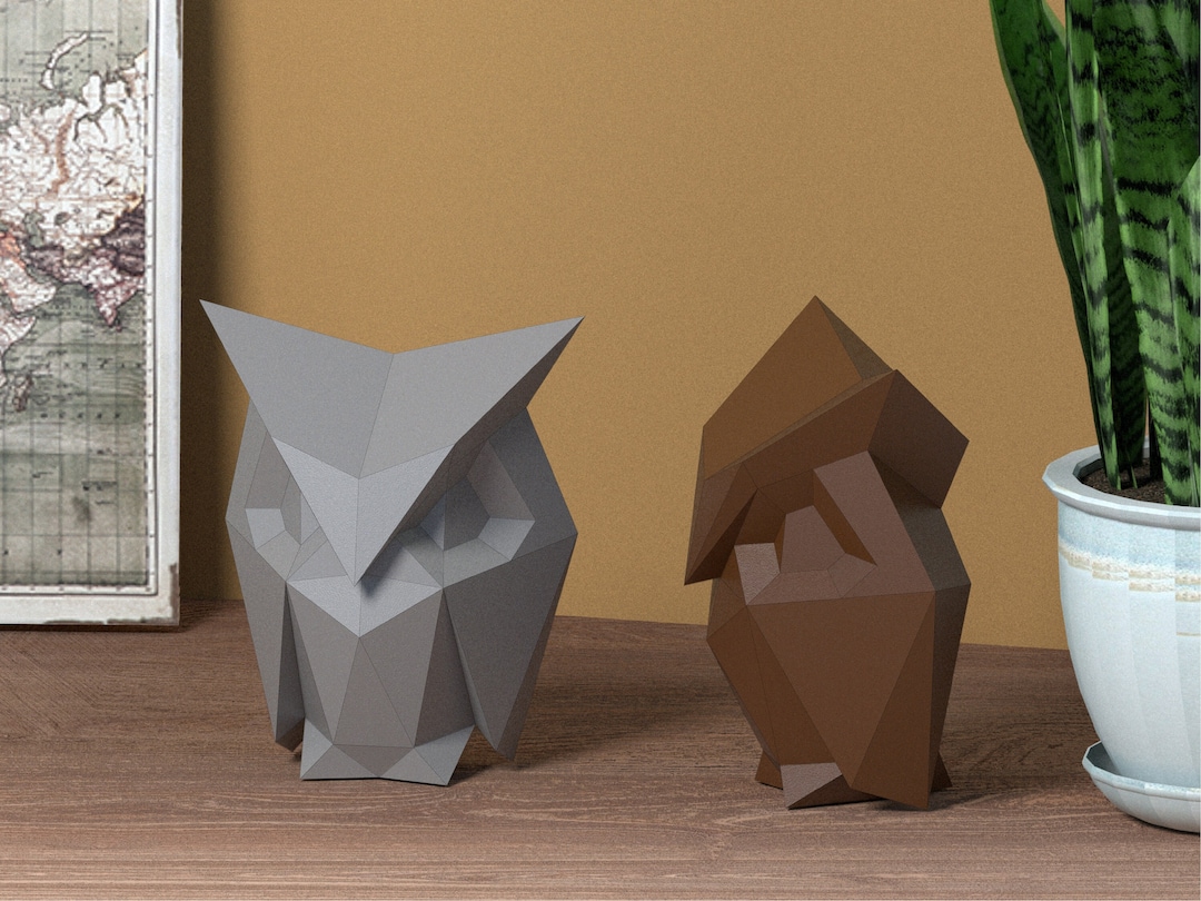 Papercraft 3d Owl, Paper Owl Template, Papercraft Bird Decoration, DIY ...