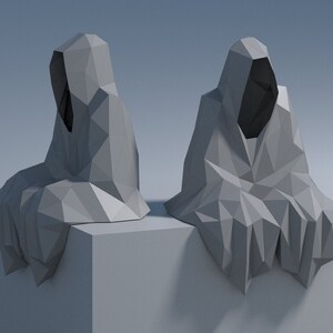 3D Papercraft Ghost PDF Template, Papercraft Halloween Decoration, SVG ...