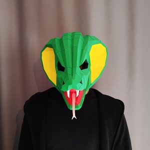 DIY Papercraft Snake Mask Template - Easy to Make Halloween Costume ...