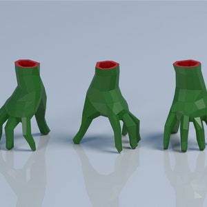 Papercraft Halloween Zombie Hand, Low Poly Hand Penholder, Halloween ...