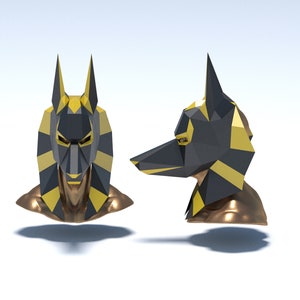 Papercraft DIY Anubis Mask, Paper 3d Anubis Mask, Anubis Template, SVG ...