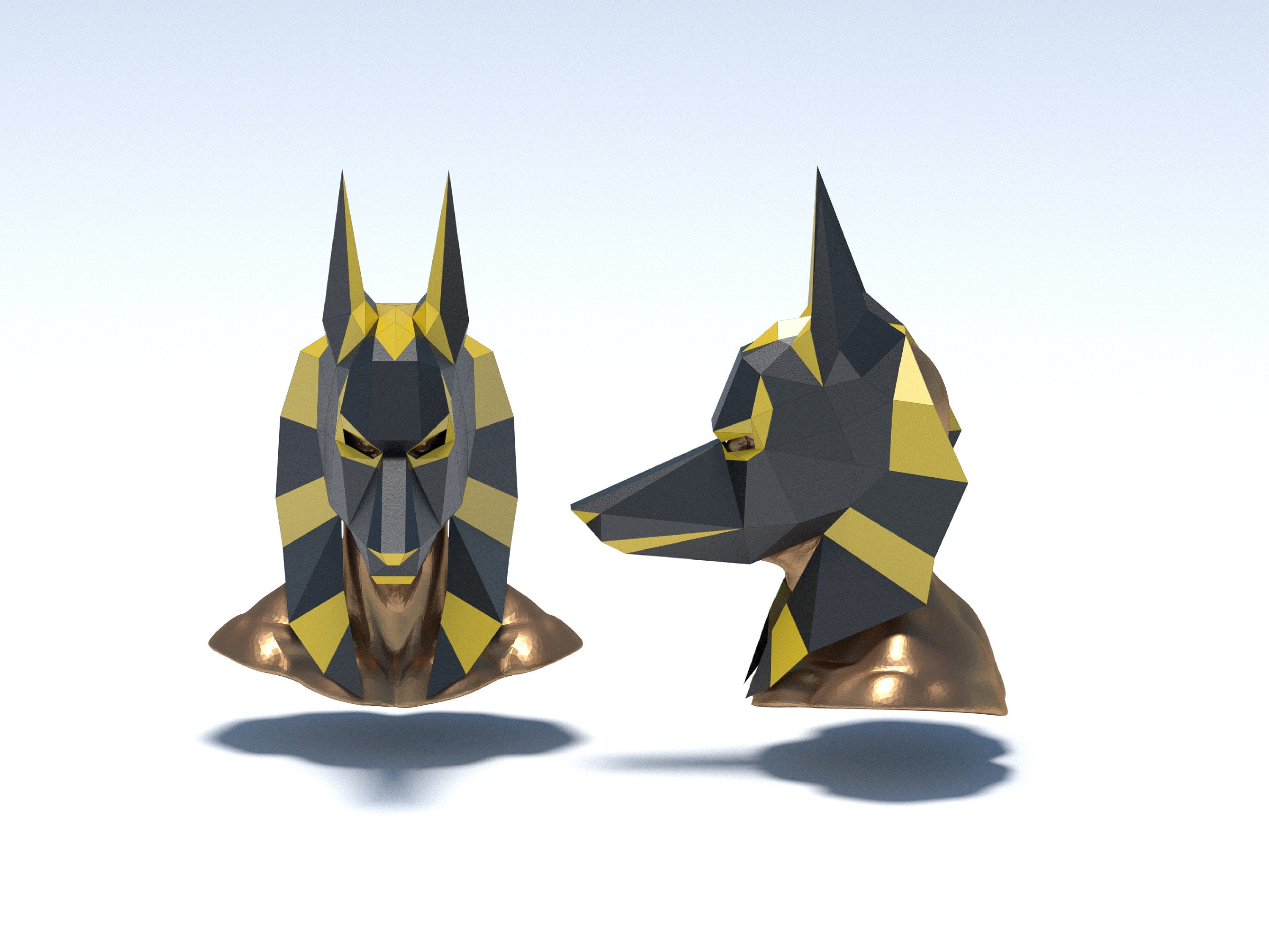 Papercraft DIY Anubis Mask, Paper 3d Anubis Mask, Anubis Template, SVG ...