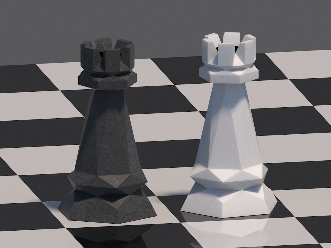 Pdfpapercraft Chess Rook Template for DIY 3D Origami Paper - Etsy
