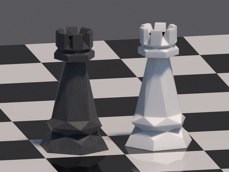 Pdfpapercraft Chess Rook Template for DIY 3D Origami Paper - Etsy