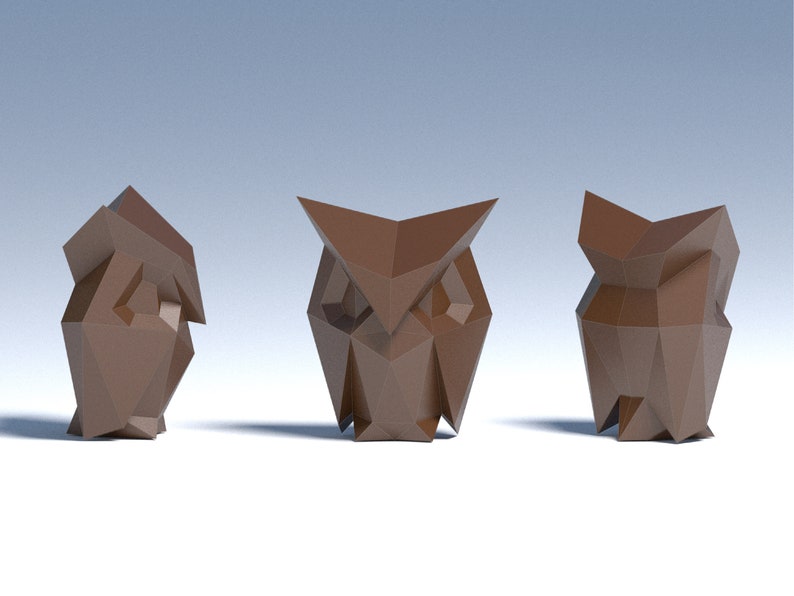 Papercraft 3d Owl, Paper Owl Template, Papercraft Bird Decoration, DIY ...