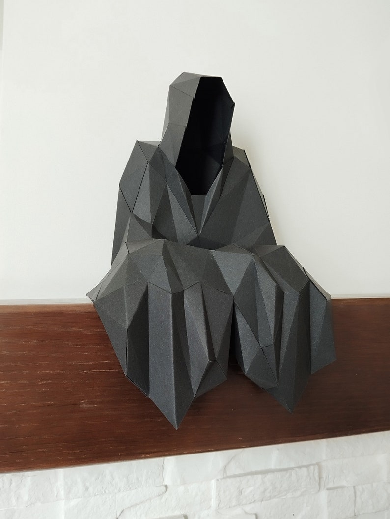 3D Papercraft Ghost PDF Template, Papercraft Halloween Decoration, SVG ...