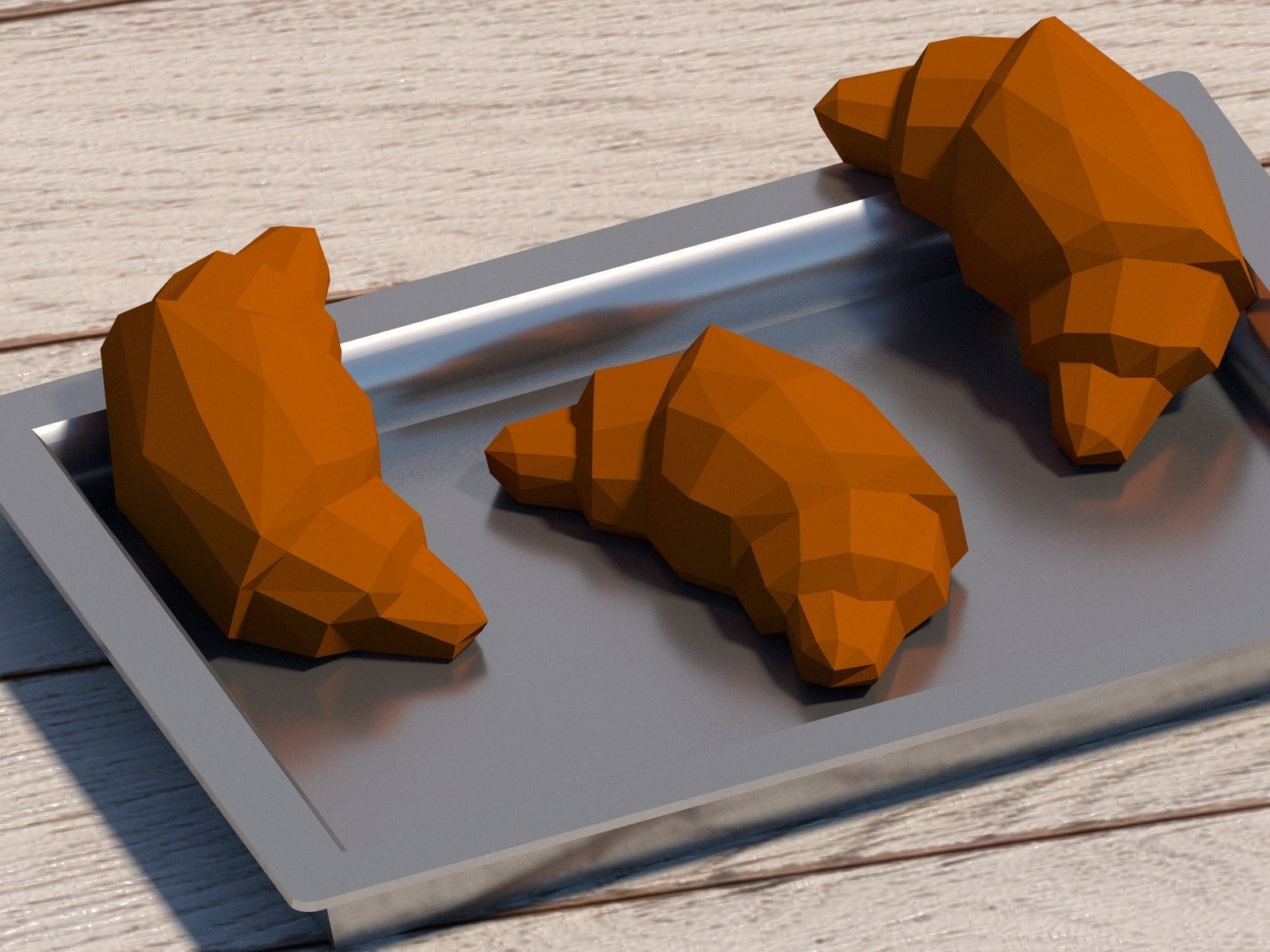 Papercraft Croissant PDF Croissant Template for DIY - Etsy