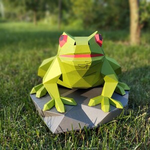 Papercreft DIY Frog, Digital Template for Paper Frog, PDF, SVG, Dxf ...
