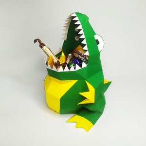 Papercraft 3d Dinosaur, Papercraft PDF Template for Dinosaur Box ...