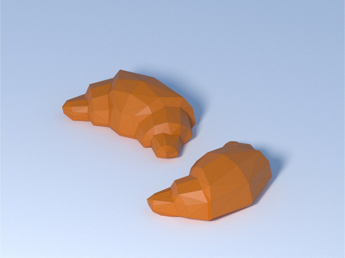 Papercraft 3d Cup of Coffe, Donut, Cupcake, Croissant, Low Poly ...