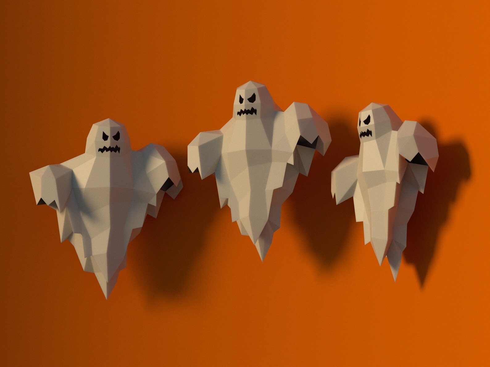 Papercraft DIY Ghost , Papercraft Halloween Ghost, Dxf Ghost Drawing ...