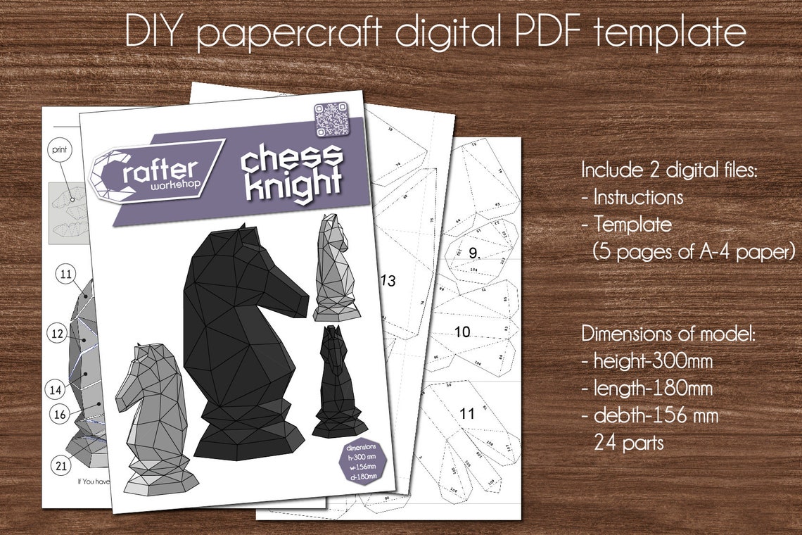 Papercraft PDF Template, for DIY, 3D Origami, Paper, Sculpture ...
