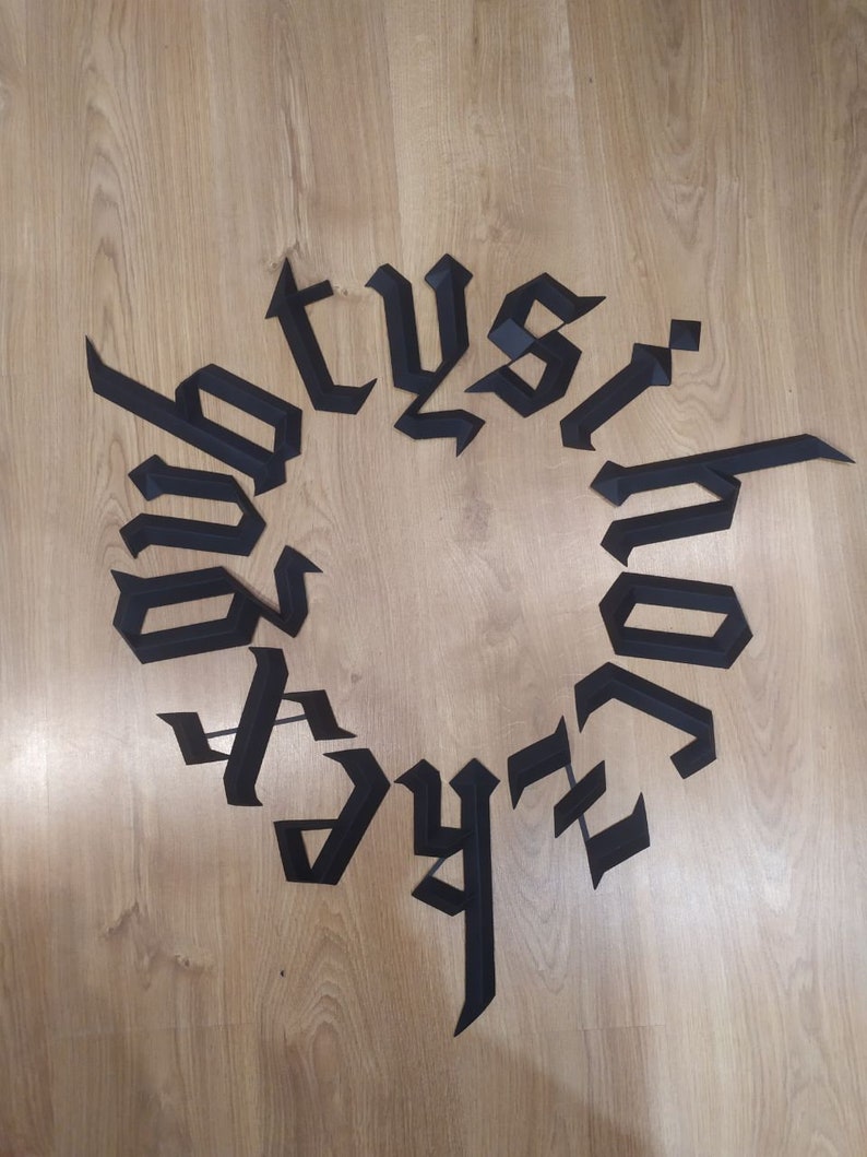Papercraft 3D Letters Paper Gothic Alphabet Lowpoly Gothic - Etsy