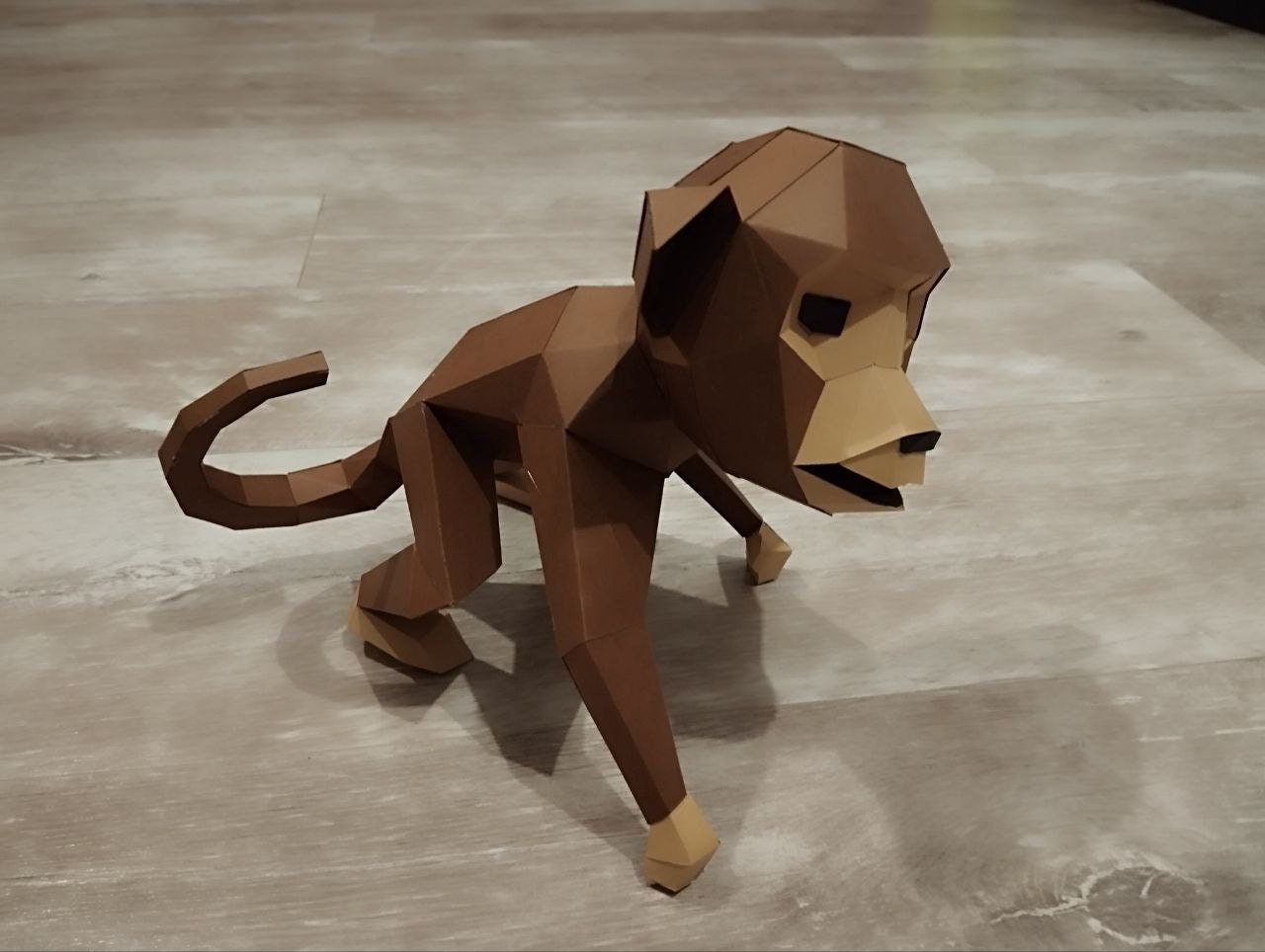 Papercraft 3d Monkey Digital Template, DIY Monkey Pattern, 3D Origami ...