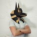 Papercraft DIY Anubis Mask, Paper 3d Anubis Mask, Anubis Template, SVG ...
