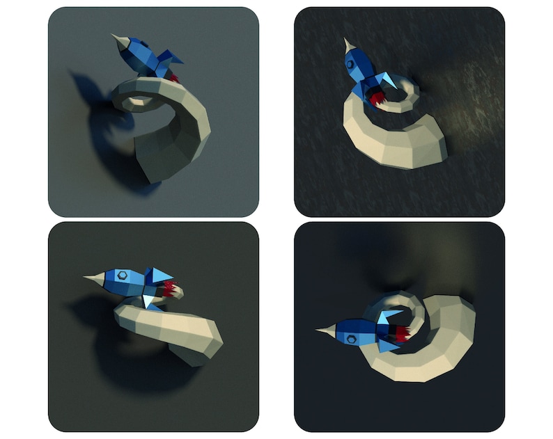 Papercraft 3D Flying Rocket Template PDF Printable Download - Etsy