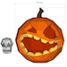 Papercraft Halloween Pumpkin With Skull, Low Poly Pumpkin and Skull ...