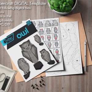 Papercraft 3d Low Poly Owl, Paper Owl Template, Paper Decoration, DIY ...