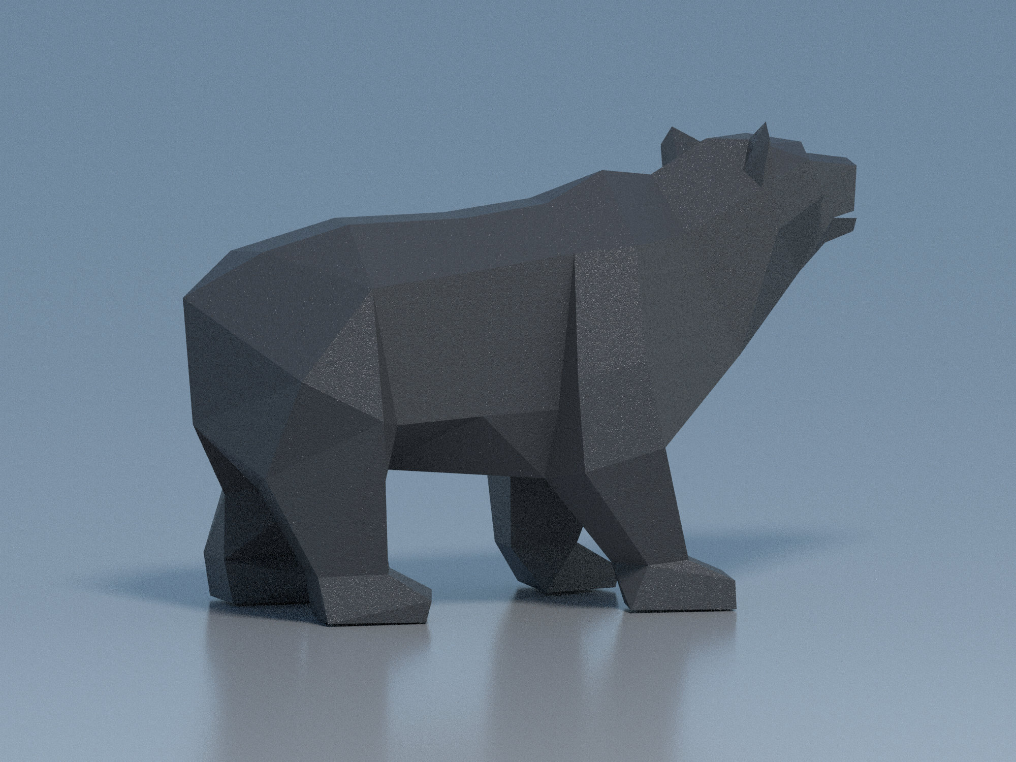 Papercraft Bear PDF Template, Paper Animal Pattern, DIY Low Poly Bear ...