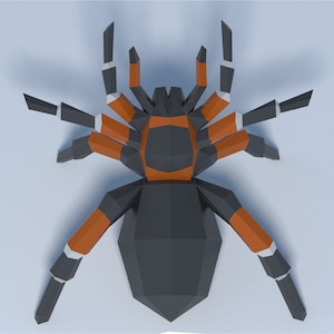 3d Papercraft Spider Tarantula Digital PDF Template, Papercraft ...