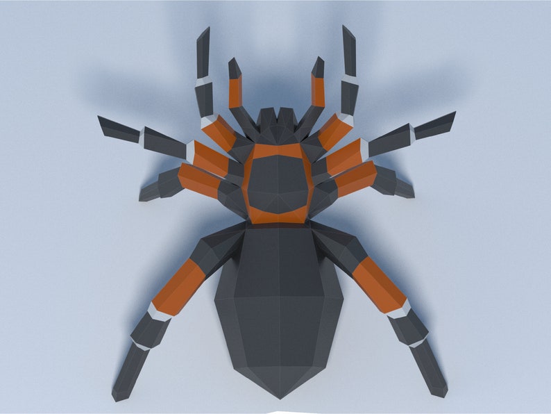 3d Papercraft Spider Tarantula Digital PDF Template, Papercraft ...