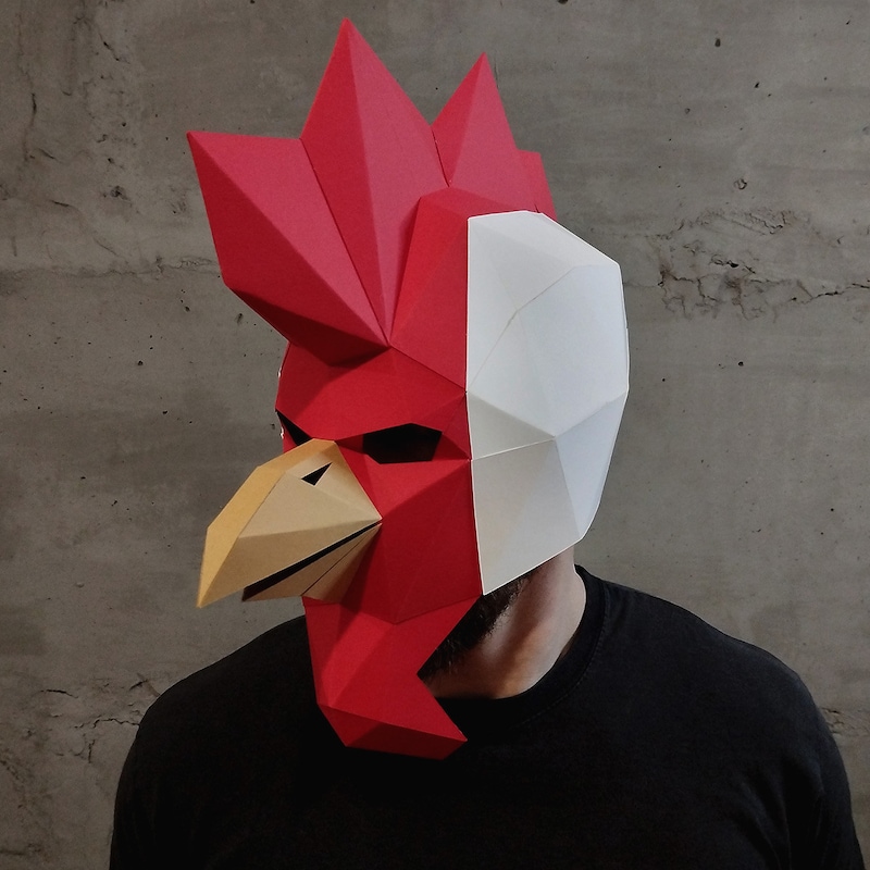 Rooster Mask - Etsy