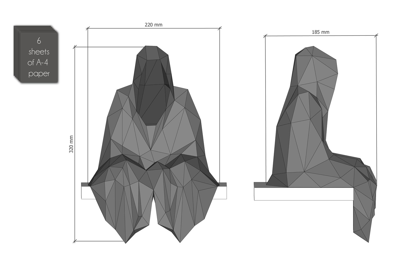 3D Papercraft Ghost PDF Template, Papercraft Halloween Decoration, SVG ...