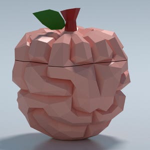 Papercraft 3d Brain Box Template, Paper Box, Halloween Brain Paper ...