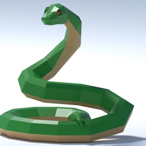 Papercraft Snake Digital PDF Template, DIY Paper Snake Template, New ...