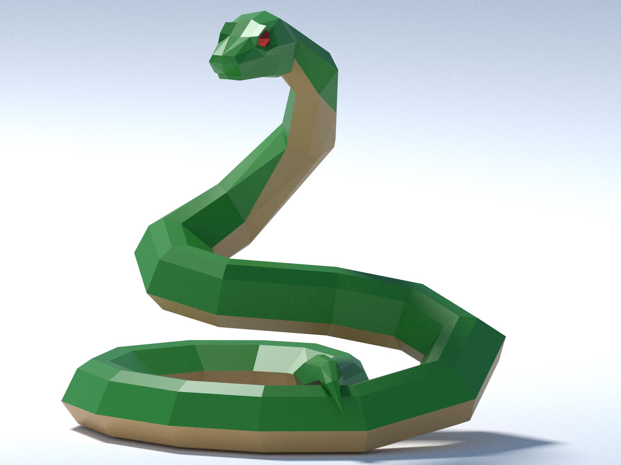 Papercraft Snake Digital PDF Template, DIY Paper Snake Template, New ...