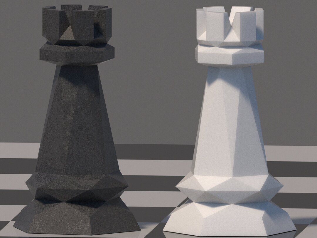 Pdfpapercraft Chess Rook Template, for DIY, 3D Origami, Paper ...