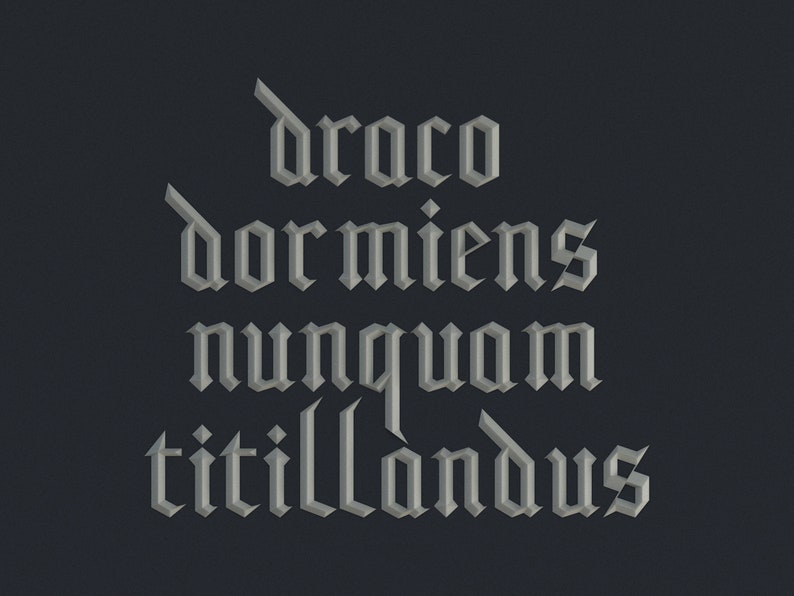 Papercraft 3D Letters Paper Gothic Alphabet Lowpoly Gothic - Etsy